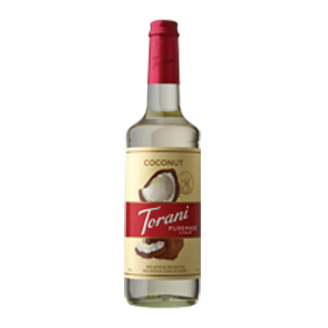 Torani Coconut Puremade Syrup – 750 mL Case | Houston's Inc.
