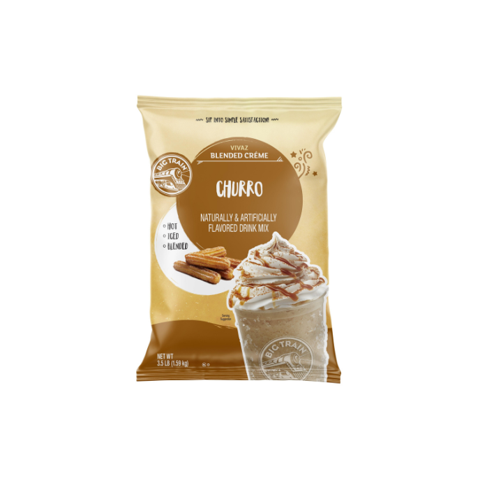 Big Train Churro Blended Creme Mix – 3.5 lb. | Houston's Inc.