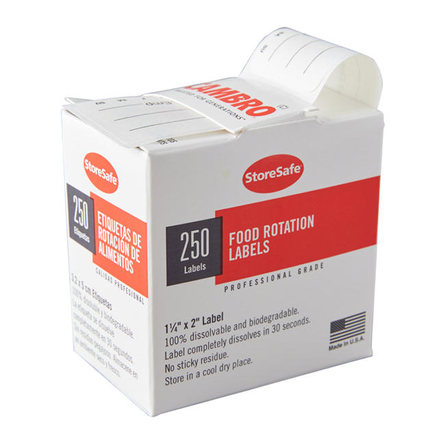StoreSafe Food Rotation Labels Half-Size Bulk Dispenser Pack