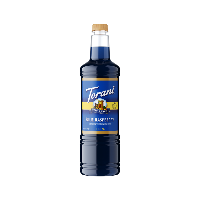 Torani Blue Raspberry Sugar Free Syrup PET – 1 L Case | Houston's Inc.